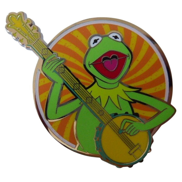 Kermit Playing a Banjo Muppets Round Portraits Mystery – DisTradingPins4U